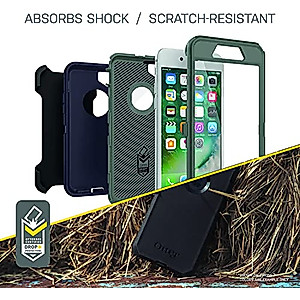 OtterBox Defender Series Case for iPhone SE (3rd & 2nd Gen) & iPhone 8/7 (Only - Not Plus) - Holster Clip Included - Non-Retail Packaging - Realtree Max 5HD (Blaze Orange/Black/Max 5 Design)