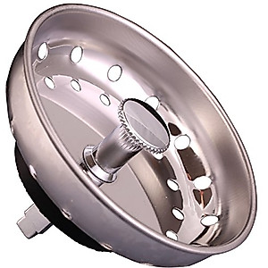 Replacement Fixed Post Sink Strainer Basket, Stainless Steel, Fit All by Supply Guru