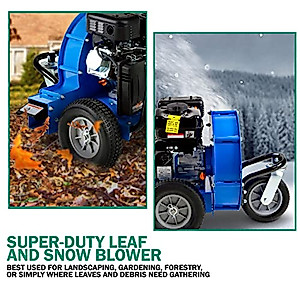 Landworks Leaf-Snow Blower Wheeled Walk Behind & Lawn & Garden Utility Cart/Beach Wagon [Bundle Deal]
