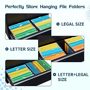 MIIIKO 2 Drawer Lateral File Cabinet with Lock, Filing Cabinet for Home Office, Easy Assemble, Metal Storage File Cabinet for Hanging Files Letter/Legal/F4/A4 Size