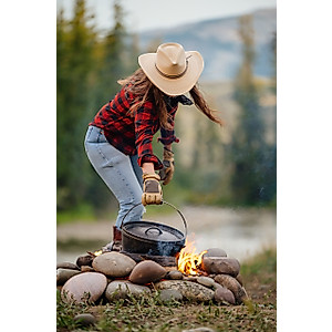Lodge Yellowstone - 12" Deep Camp Dutch Oven, Power Y Lid, Black