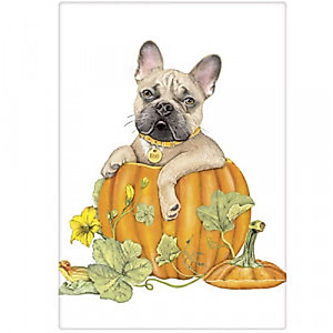 Mary Lake Thompson BT645 Frenchie Pumpkin Flour Sack Towel