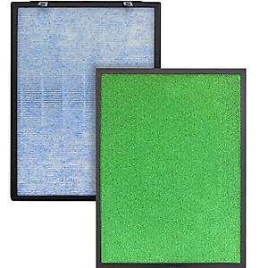 Fette Filter - 4-in-1 High-Efficiency Replacement Filters (pack of 2) Compatible with PURO²XYGEN Air Purifier P500 with True HEPA Filter, Activated Carbon Filter - Pack of 2