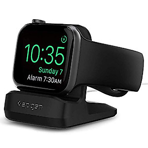 Spigen S350 Stand Designed for Apple Watch Charger Stand Apple Watch Ultra, Series 8/SE2/7/6/SE/5/4/3/2/1 (49mm,45mm,44mm,42mm,41mm,40mm,38mm) Durable TPU with Non-Slip Stable Base - Black