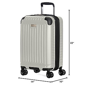 Ben Sherman Sunderland Spinner Travel Upright Luggage, Dover White, 20-Inch Carry On