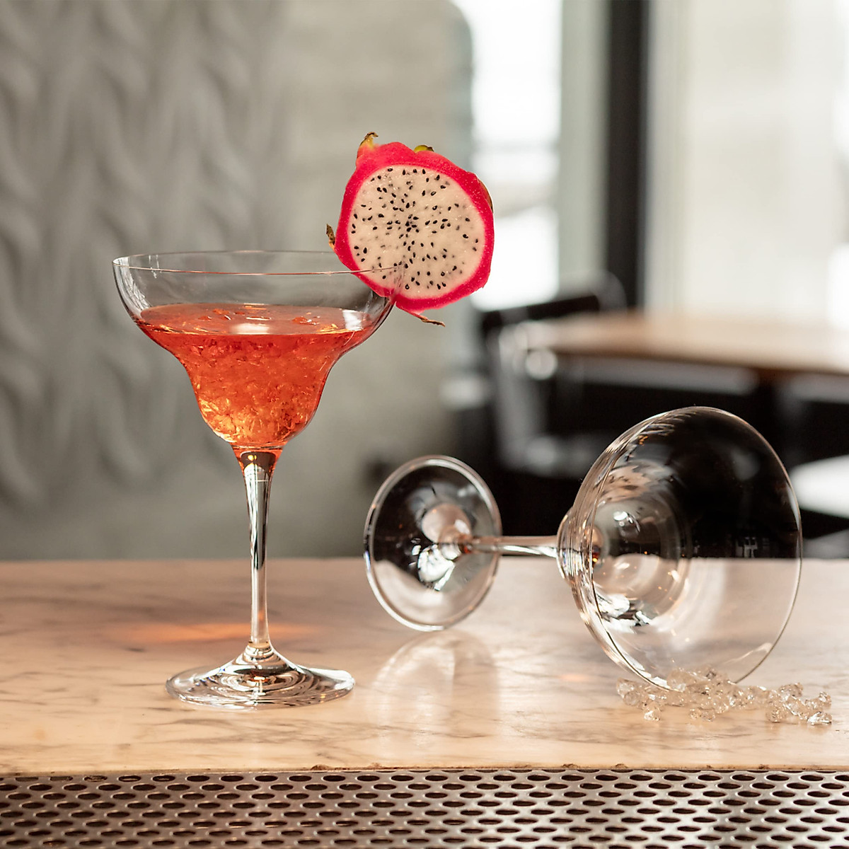 Krosno Margarita Cocktail Glasses | Set of 6 | 9.1 oz | Mixology Collection | Perfect for Home Restaurants and Parties | Dishwasher Safe | Gift Idea | Made in Europe