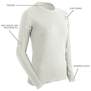 ColdPruf Women's Basic Dual Layer Long Sleeve Base Layer Top, Winter White, XX-Large
