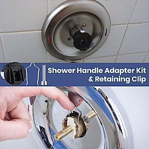 Dreyoo 2 Pack Shower Handle Adapter Kit Replacement for 116653, Compatible with Moen Posi-Temp Single Handle Tub/Shower Faucet Valve Cartridge, Plastic Shower Handle Replacement Accessory Adapter Kit
