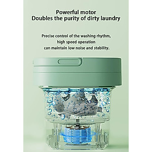 AMZTEMU 8L Portable washer machine, Mini washing machine portable washer for Underwear, Baby Clothes, or Small Items, for Apartments, Camping, Travel -U.S. Power(pink)