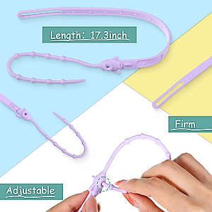 Nuanchu 10 Pcs Toy Straps for Baby, Silicone Set Pacifier Clip, Applies to Car Seat Toy, Teether Toy, High Chair, Stroller Accessories, Baby Toy Clips, Cribs, Rocking Chair