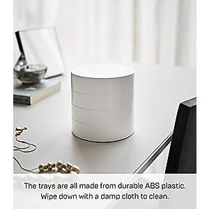 YAMAZAKI home Tower 4-Tiered Accessory Tray White