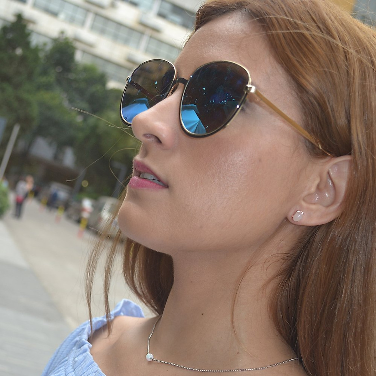 LEMON GRASS Pink Quartz Cushion Cut Sterling Silver Stud Earrings 14K Rose Gold Plated