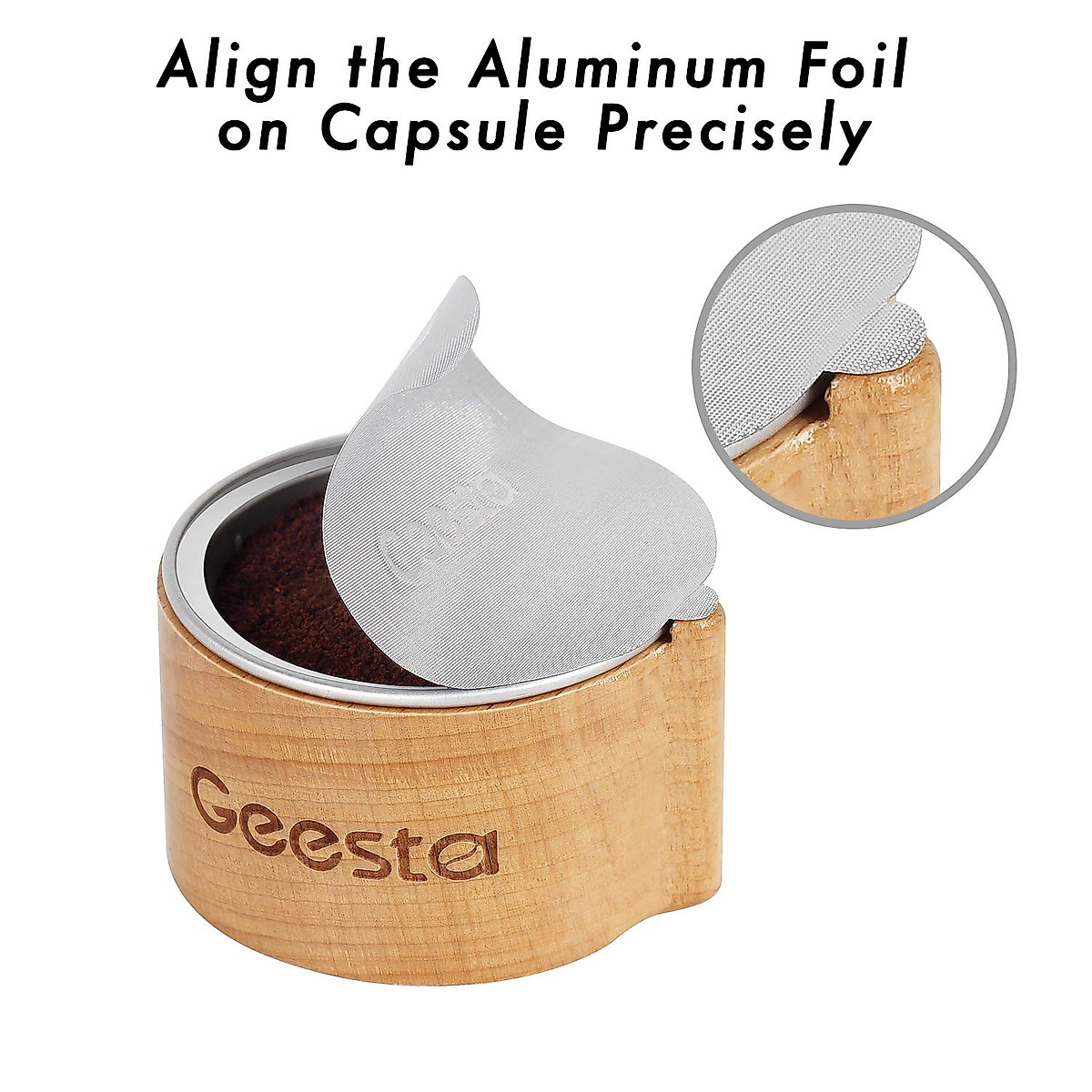 GEESTA Reusable Aluminum Foil Seals Kit Compatible with Nespresso Vertuoline Capsules