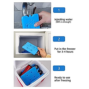 6 Pack Blue Ice Packs for Lunch Box ，Original Cool Pack， Slim & Long-Lasting Ice Pack for your Lunch or Cooler Bag