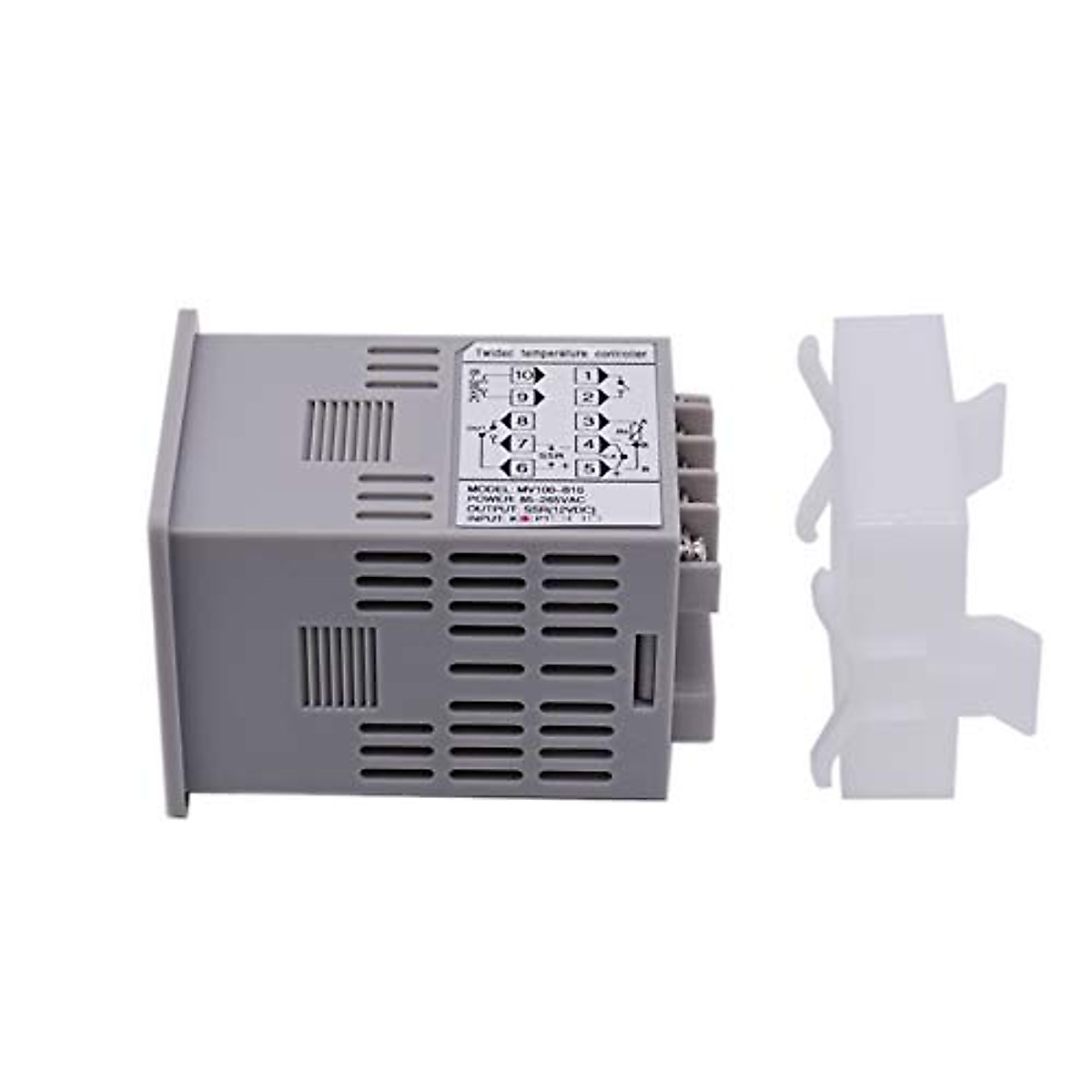 Twidec/MV100-B10 Digital Display PID Temperature Controllers Thermostat Regulator AC 85V - 265V MY-104+ K Sensor Thermocouple + Heat Sink and Solid State Relay SSR 40 DA