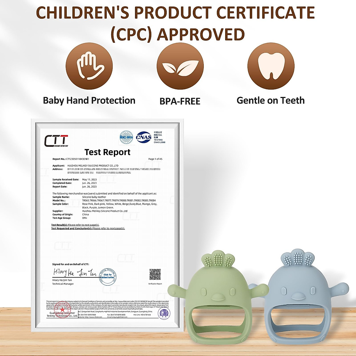 Socub Silicone Baby Teether Toys for Infants 3-6 6-12 Months, BPA Free Anti-Drop Silicone Mitten Teething Toy, Baby Chew Toys for Sucking Needs, Newborn Essentials & Baby Shower Gifts Girls(Dark Pink)