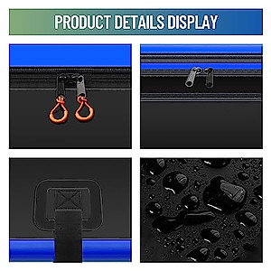 KAIZONPOT Hitch Cargo Carrier Bag Waterproof 16 Cubic Feet 58" x 19" x 24" Cargo Carrier Bag Waterproof Hitch Cargo Boxes with Luggage Lock Storage Bag