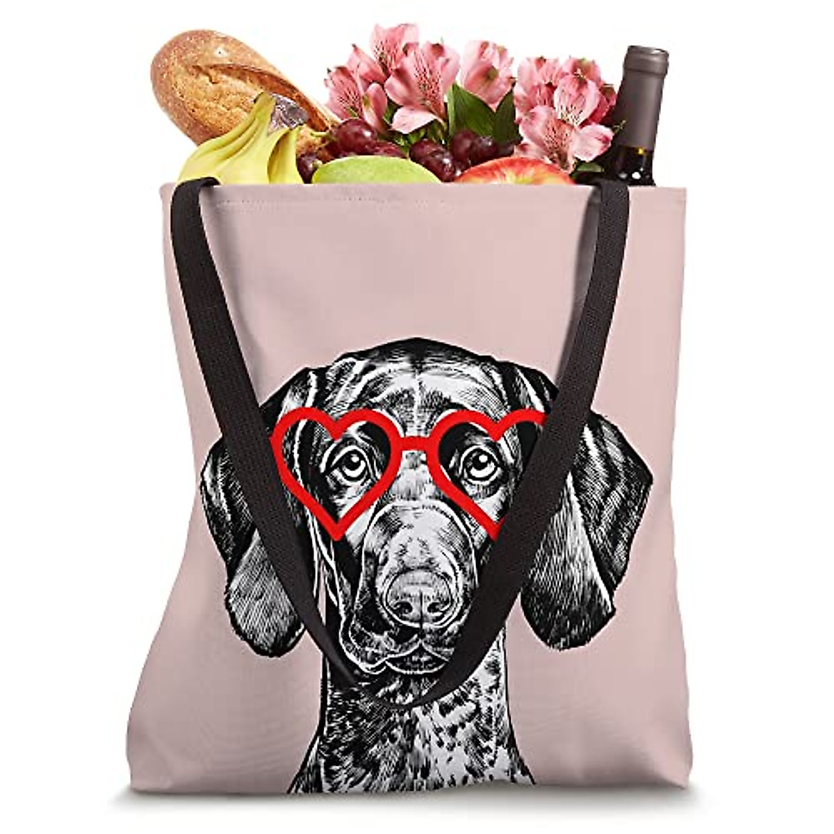 GSP Valentines Day German Shorthaired Pointer mom Dog Lover Tote Bag