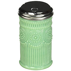 Tablecraft Sugar Shaker with Stainless Steel Top, 3.0625" x 5.75", Green