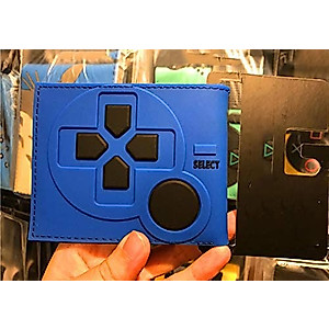 CALM PLANET Game Men'S Coin Purse DualShock Joystick Leather Bi-Foid Wallet, Large-Capacity Portable Controller Id Card Holder -04