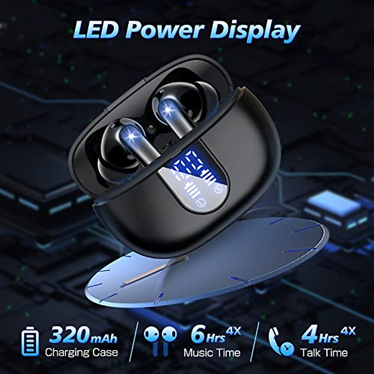 DIUARA Wireless Earbuds V5.3 Bluetooth Headphones 48 Hrs Playtime with ...