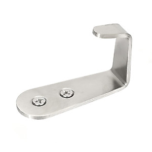 IBERDE Wall Hooks,Stainless Steel Hook, Heavy Duty Wall Hook Wall Hanger Key Hook Wall Mounted Coat Hook Metal Wall Hooks for Hanging Garage Hook Storage Hooks Screw Utility Hooks, 8 Pack (Silver)