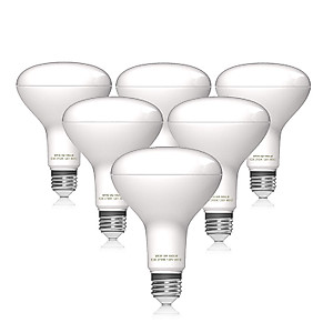 helloify BR30 LED Flood Light Bulb, 9W, 65W Equivalent, 2700K Soft White Light, Energy Saving Lamp for Office/Home, Non-dimmable, E26 Screw Base, 6PCS