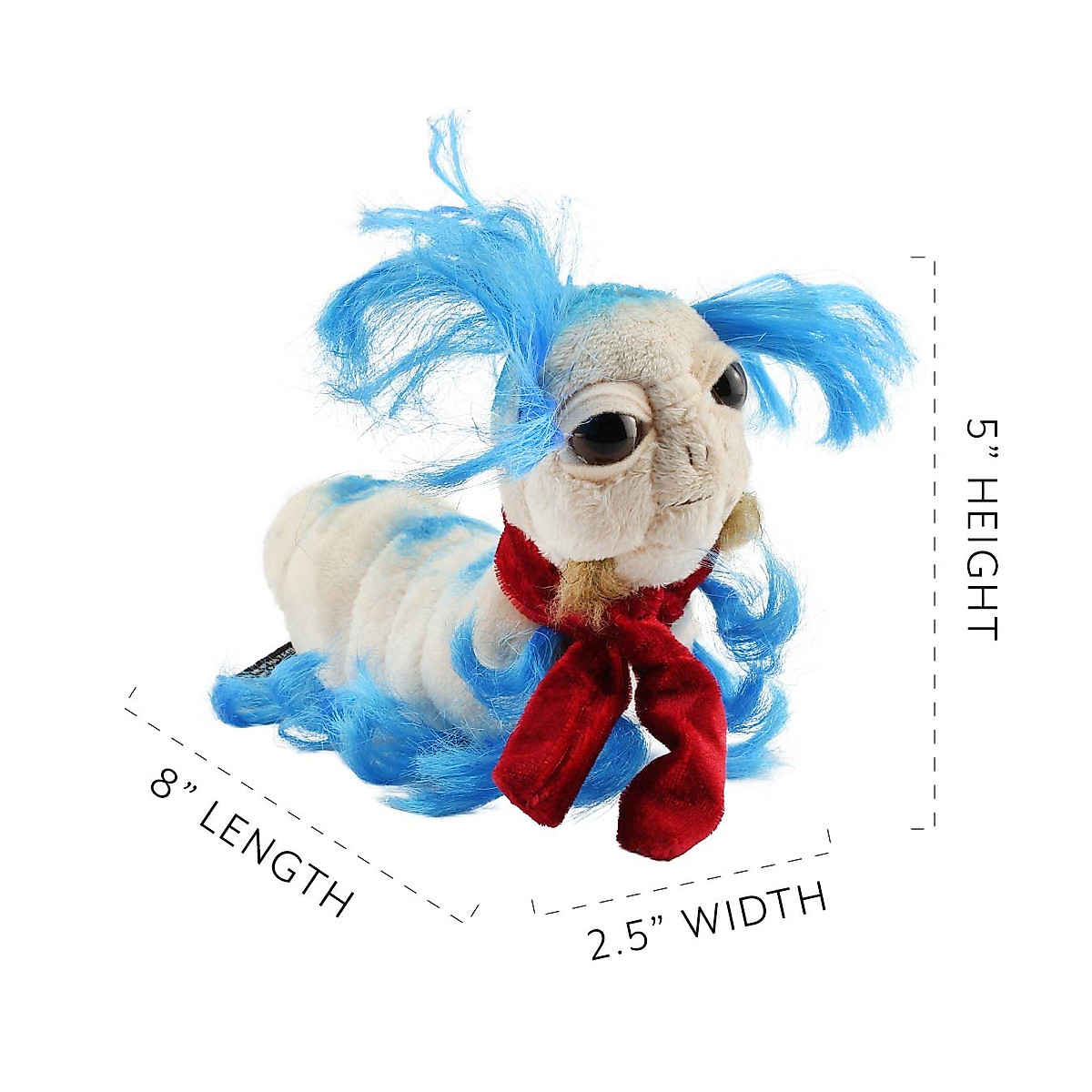 Toy Vault Labyrinth Mini Worm Plush; Stuffed Animal Toy from Jim Henson's Classic The Labyrinth Movie