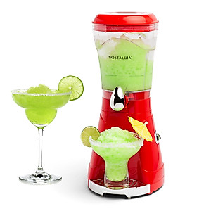 Nostalgia 64-Ounce Margarita Maker & Slushie Machine Easy-Flow Spout, Perfect for Slushies, Daiquiris, and Margaritas, Red
