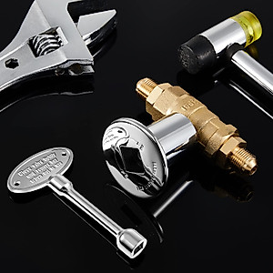 Tondiamo 2 Pcs Universal Gas Valve Key Fireplace Key for Gas Fire Pits Polished Brass Replacement Gas Key for Outdoor Gas Fireplace Fits Both 1/4-inch and 5/16-inch Turn Ball (Silver,3 Inch)