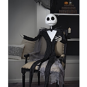 Disney The Nightmare Before Christmas Jack Skellington Full Size Poseable Hanging Character Decoration, Polyester, Multi