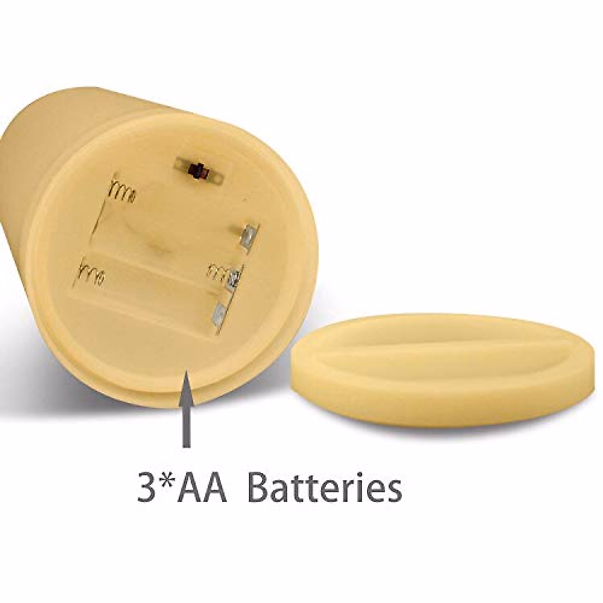 2 Pack Outdoor Flameless LED Pillar Candles Battery Operated Flickering Lights with Timer Plastic Resin Lights for Christmas Home Garden Decoration Baby Birthday Party Bridal Shower Decor 4x10 Inches