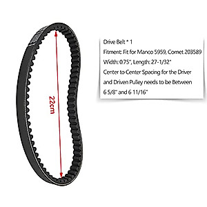 30 Series 6.5 HP 212CC Torque Converter Clutch Driver Pulley Go Kart/Mini Bike Comet Manco 3/4" Bore Max Torque Replaces,with 30 Series Go Kart Drive Belt Replace Manco 5959 / Comet 203589