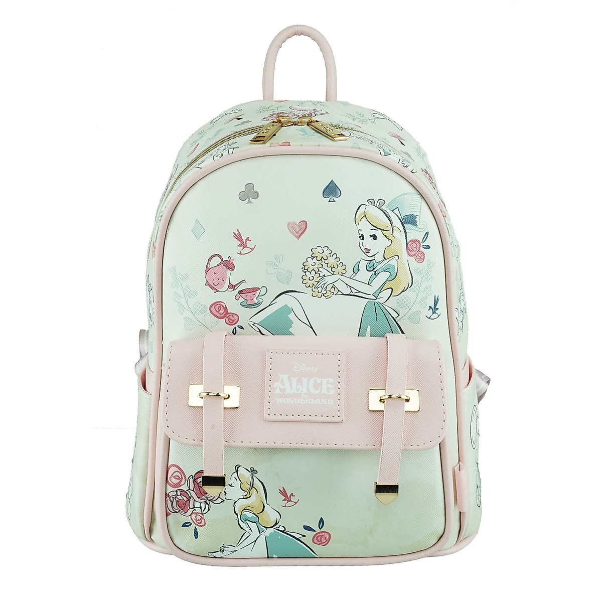 Disney Alice in Wonderland Wondapop 11 Inch Vegan Leather Mini Backpack