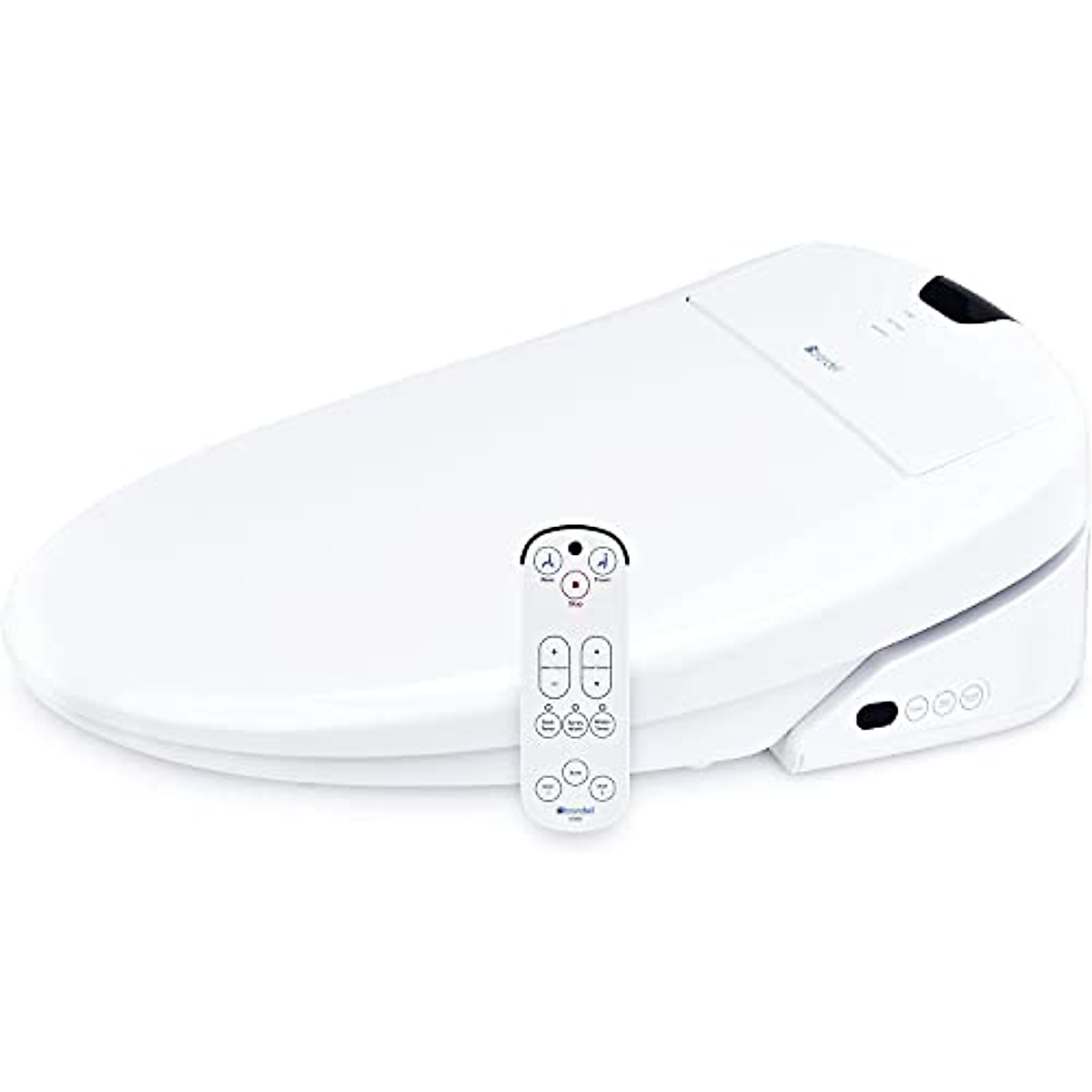 Brondell Swash S1200-EW Luxury Bidet Toilet Seat in Elongated White with Dual Stainless-Steel Nozzles | Endless Warm Water | Programmable User Settings | Self-Cleaning Nozzles | Nightlight