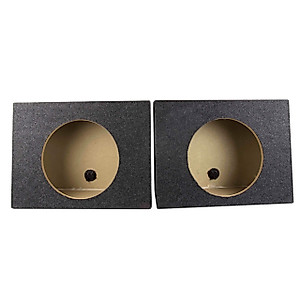 QPower QTW12 Single 12" Sealed Car Audio Subwoofer Sub Box Enclosures, Pair