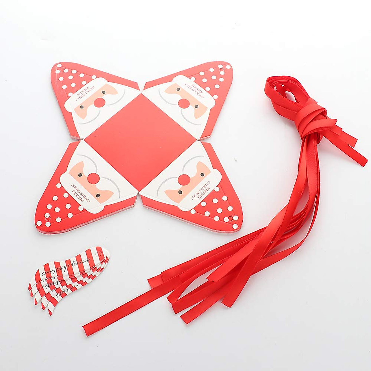 Alapaste Gift Boxes Set of 30 Decorative Candy Boxes,Cookies, Goodies Christmas Candy Bags Santa Claus Reindeer Xmas Tree Gift Box Present Packaging for Festival Holiday New Year (Santa Claus)