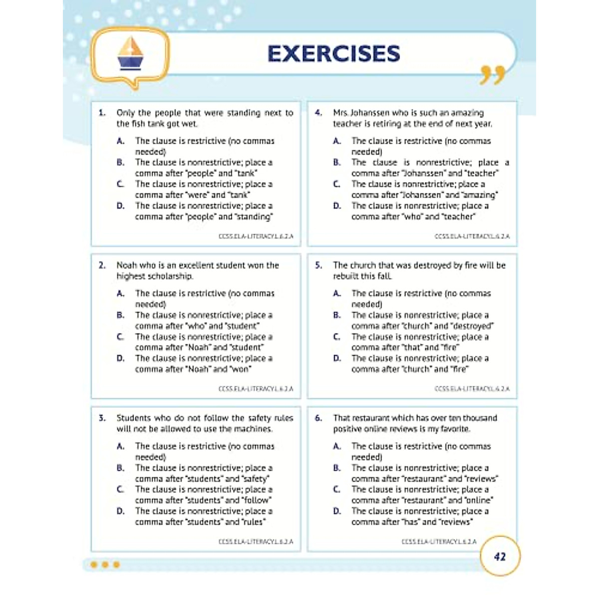 6th Grade Common Core ELA (English Language Arts): Daily Practice Workbook | 300+ Practice Questions and Video Explanations | Common Core State ... Standards Aligned (NGSS) ELA Workbooks)