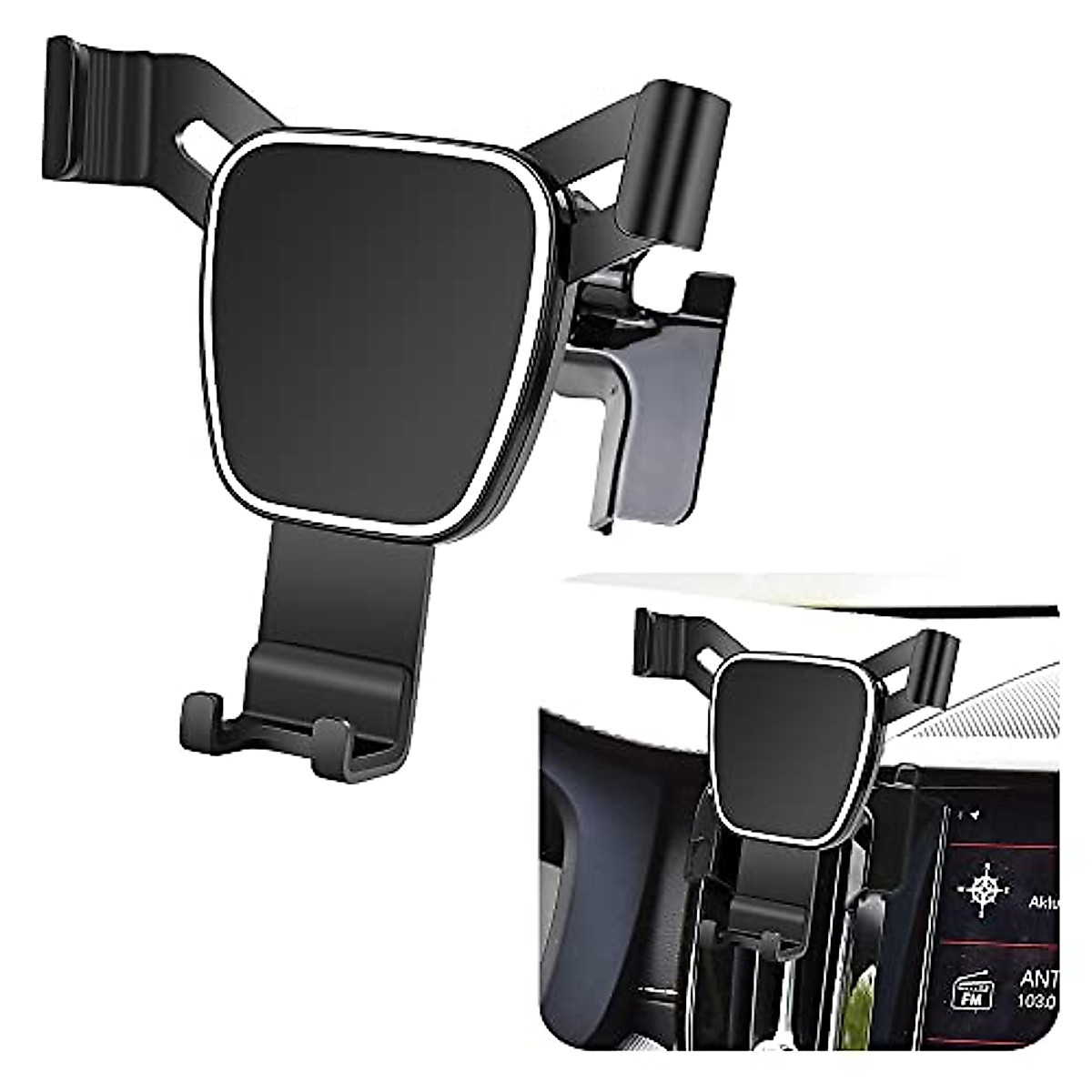 LUNQIN Car Phone Holder for 2018-2023 Volvo XC60 Auto Accessories Navigation Bracket Interior Decoration Mobile Cell Phone Mount