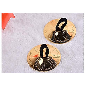 Wowlife 4 Pcs/2 Pairs Professional Belly Dancing Dance Costume Oriental Dance Finger Zills Finger Cymbals for Dancer Evening Party