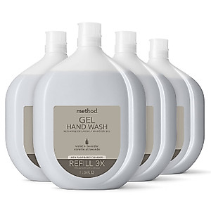 Method Premium Gel Hand Soap Refill, Violet + Lavender, Recyclable Bottle, Biodegradable Formula, 34 fl oz (Pack of 4)