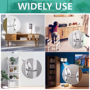 Baby proofing kit Wall Anchors, Baby Safety Products Furniture Anchors, Kids Furniture Anchors for Baby proofing, Child Proof Anti tip Furniture Anchors to Wall, Earthquake Straps(10 Pack)