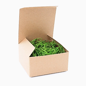 AwePackage 12 Count of Pinstripe Kraft Gift Box - 4x4x2