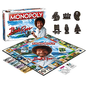 Monopoly Bob Ross | Based on Bob Ross Show The Joy of Painting | Collectible Monopoly Game Featuring Bob Ross Artwork | Officially Licensed Monopoly