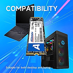 Acclamator 256GB NVMe SSD PCIe M.2 2280 Internal SSD, High Performance Solid State Drive for Laptop and Desktop Read Speed Up to 2000MB/s N20