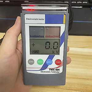 FMX-004 Electrostatic Field Meter 30KV Static Tester,Handheld FMX004 Electrostatic Fieldmeter Measuring Range 0 to ±1.49KV