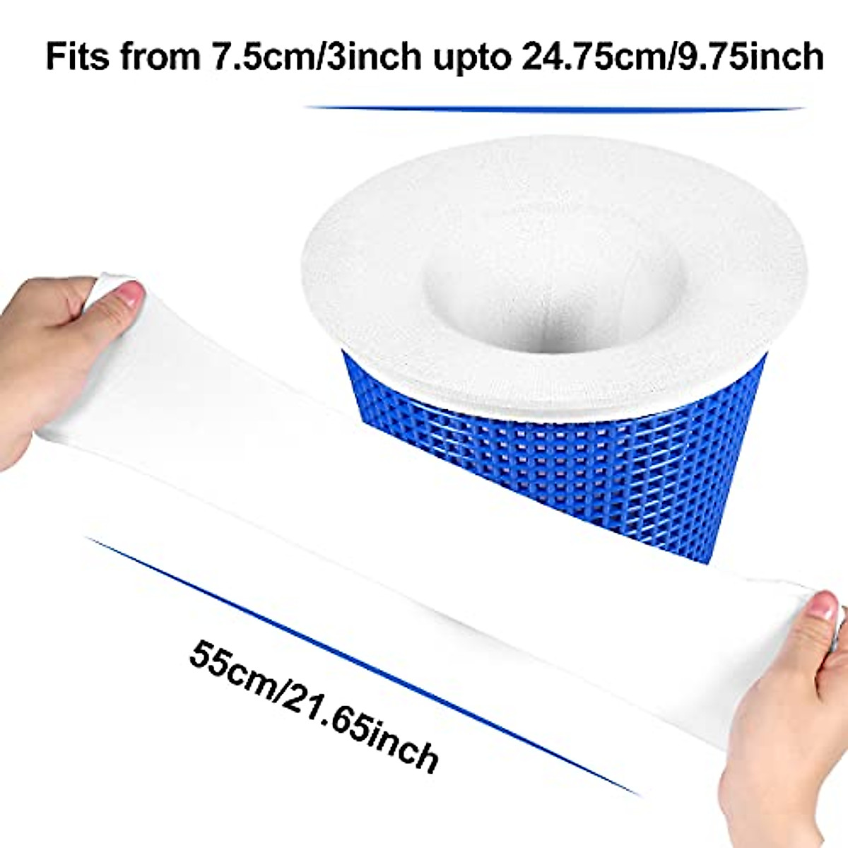 30-Pack of Pool Skimmer Socks, Ultra Fine Mesh Filter Sock Net for Skimmer Baskets, Skimmers Cleans Debris and Leaves for In-Ground and Above Ground Pools
