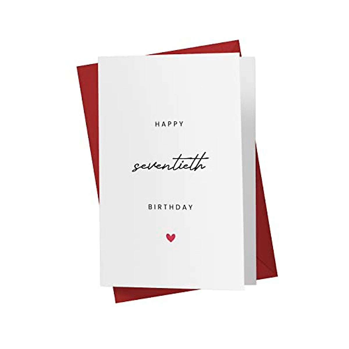 70th Birthday Card for Him Her - 70th Anniversary Card - 70 Years Old Birthday Card for Brother Sister Friend - Happy 70th Birthday Card for Men Women - Karto - Cursive