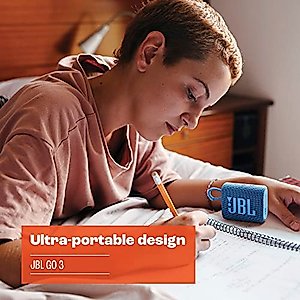 JBL Go 3 Eco: Portable Speaker with Bluetooth, Built-in Battery, Waterproof and Dustproof Feature - Green