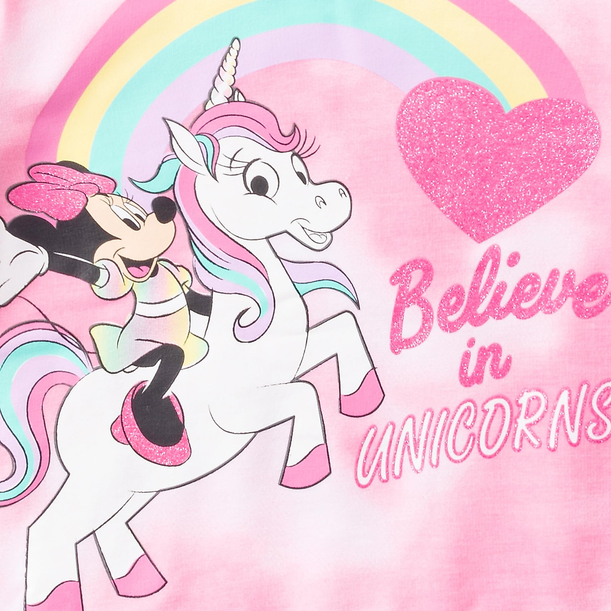 Disney Minnie Mouse Girls Hoodie and Pants Set for Toddler and Little Kids